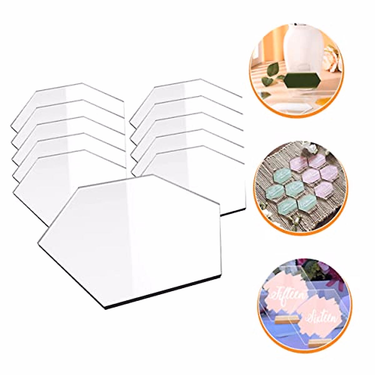 CONGARTENO 20pcs Transparent Seat Card Coffee Bar Sign Wedding Centerpieces for Tables Reserved Signs for Wedding Coffee Signs for Coffee Bar Wedding Decoration Emblems Acrylic Place Cards