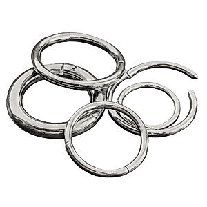 Lobal Domination 1 Piece Hinged Segment Ring/Septum Clicker 316L Surgical Steel - Choose your Gauge/Diameter (10g - Diameter 1/2")