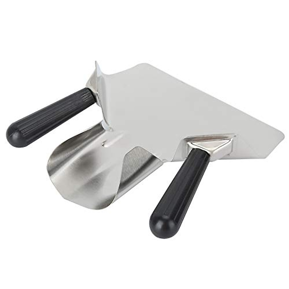 French Fry Scoop, Stainless Steel Food Chips Scoop, Heavy Duty Popcorn Scoop with Handle, Desserts Scooper(Double handle)