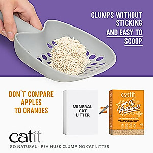 Catit Go Natural Pea Husk Clumping Cat Litter 14.8 lb, Lavender
