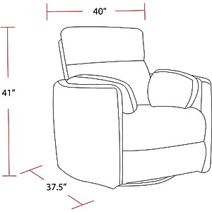 Parker Living Radius - Florence Heron - Powered by Freemotion Power Cordless Swivel Glider Recliner
