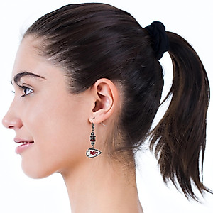 NFL Siskiyou Sports Womens Kansas City Chiefs Euro Bead Earrings and Bracelet Set One Size Team Color