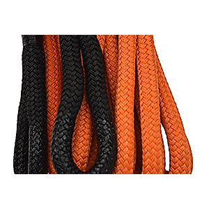 1"×30ft Kinetic Energy Rope Truck SUV Tow Rope,Recovery Rope 30000lbs,Towing Rope (Orange)