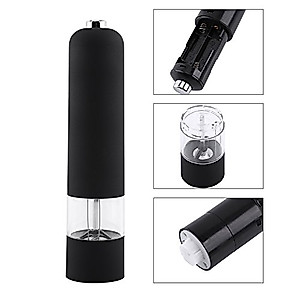 Grinder, Mini Electrical Automatic Portable Spice Crusher, Stainless Steel Pepper Grinder Mill for Kitchen