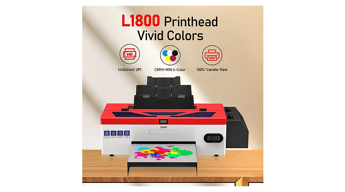 DSV A3 DTF Printer for Dark & Light Fabrics