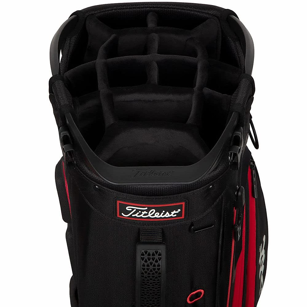 Titleist - Hybrid 14 Golf Bag - Black/Black/Red