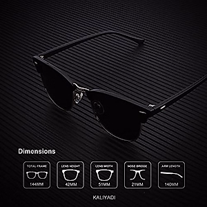 KALIYADI Unisex Polarized Retro Classic Trendy Stylish Sunglasses for Men Women Driving Sun glasses UV Blocking