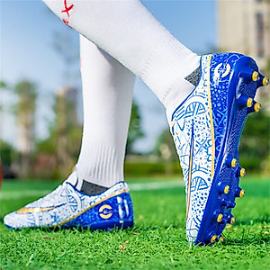 KAEAEILSS Men’s Soccer Cleats Football Boots Professional Training Turf Mens Outdoor Indoor Sports Athletic Big Boy's Sneaker