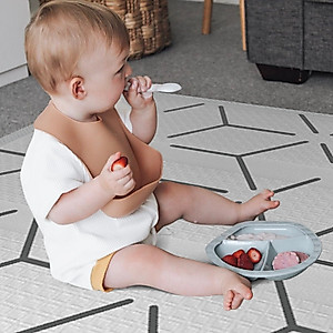 ZEEBABA Baby Play Mat, 59"x59" Foldable & Reversable Large Baby Mat, 0.4" Thick Waterproof Foam Play Mat, Baby Activity Tummy Time Mat, Foam Play Mat for Babies and Toddlers, for 59 inch Playpen