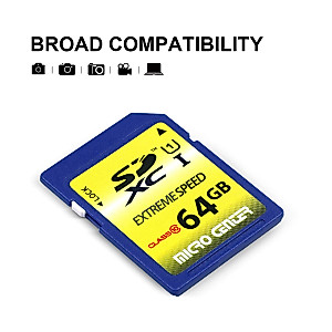 INLAND 64GB Class 10 SDXC Flash Memory Card Standard Full Size SD Chip USH-I U1 Trail Camera by Micro Center