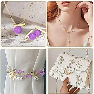 720 Piecess Glass Beads for Jewelry Making, 24 Colors 8mm Crystal Beads Bracelets Making Kit, Round Beads Suitable for Beginners