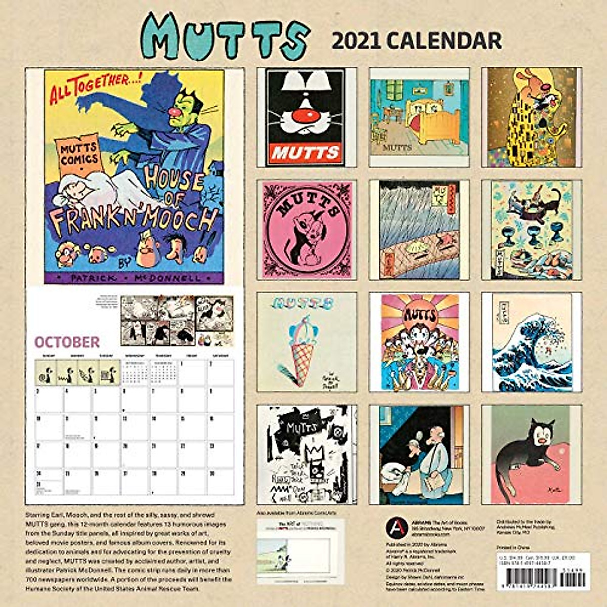 Mutts 2021 Wall Calendar: Celebrating the Sunday Title Tributes