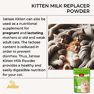 jatisse Kitten Milk Replacer Powder Formula with Vitamins, Minerals & Trace Nutrients for Kittens and Mother 7.05 oz.