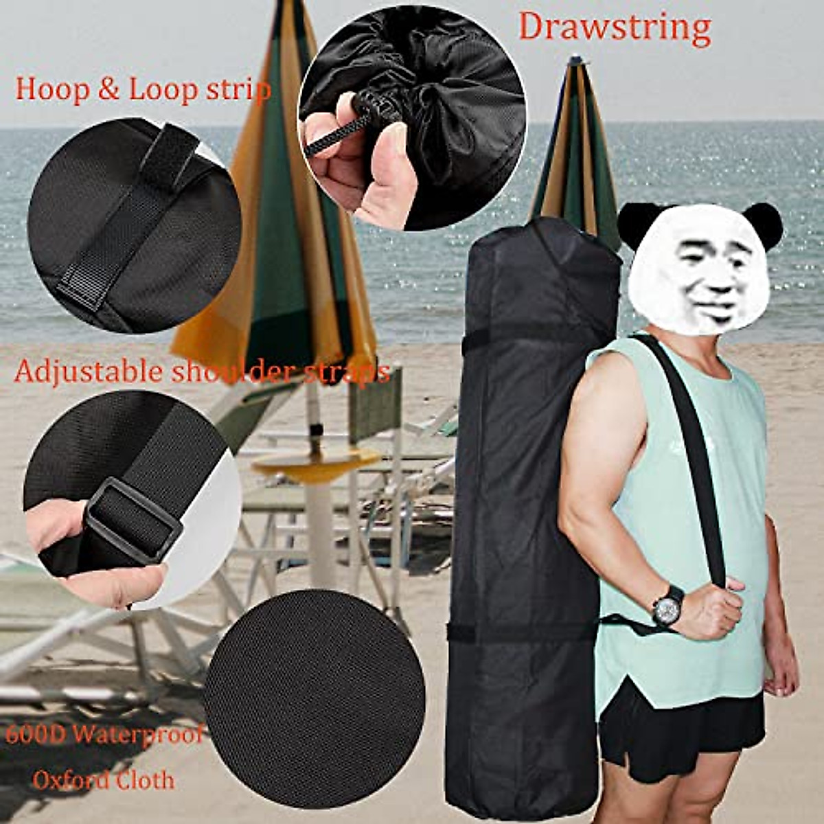 Folding Chair Replacement Bag, Heavy Duty Camp Chair Storage Bag Carrying Bag with Shoulder Strap for Coleman, Coastrail, Kijaro, GCI Folding Camping Chair (48 Inches)