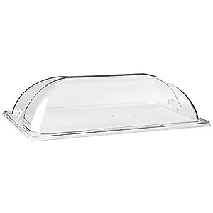 Winco Polycarbonate Dome Flip Cover, Full Size, Medium, Clear
