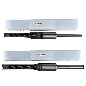 6pcs Square Hole Mortise Chisel Drill Bit Tools, 5/8" 9/16" 1/2" 3/8" 5/16" 1/4" HSS Woodworking Hole Saw Mortising Chisel Drill Bit Set, Different Sizes