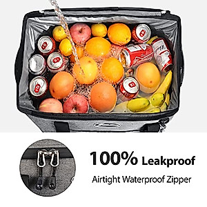 Maelstrom Collapsible Soft Sided Cooler - 75 Cans Extra Large Lunch Cooler Bag Insulated Leakproof Camping Cooler, Portable for Grocery Shopping, Camping, Tailgating and Road Trips，Grey