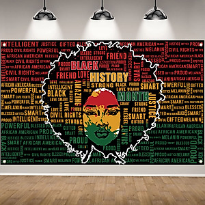 Black History Month Backdrop for Photography Black History Month Banner Pan African American Black History Month Decorations and Supplies for Party