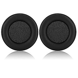 Jecobb Replacement Ear Pads Cushion Cover with Protein Leather & Memory Foam for Corsair Virtuoso RGB Wireless SE Gaming Headset ONLY – Round (Black)