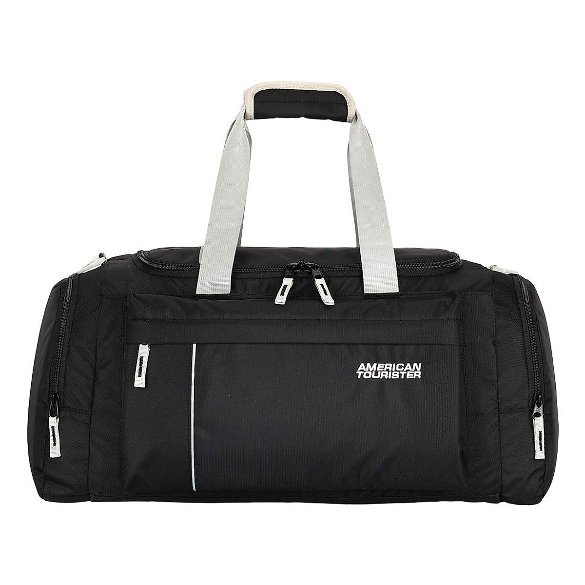 American Tourister X-Bag Casual 2 Nylon 55cm Black Travel Duffle, Black, 61L, 55cm x 28cm x 31cm (L x W x H)