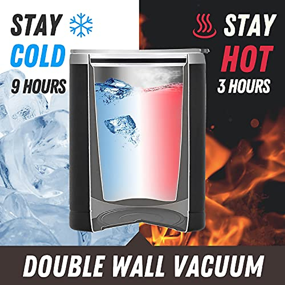 Onebttl Dad Gifts Dad Joke Coffee Mug Stainless Steel, Dad A Base, Father Presents from Daughter Son for Father's Day Birthday Christmas, Travel Mug with Lid, 12oz/350ml - Dad Jokes