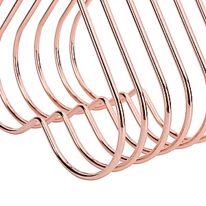 Estink Desk Book Storage Rack, 5 Slot Heart Shaped Book Shelf Telescopic Files Folder Stand Office File Organizer Bookshelf Decor Craft Supplies for Office Home Desk Decoration (Rose