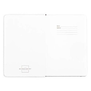 Minimalism Art, Premium Hard Cover Notebook Journal, X-Large Size, Master A4 8.3" x 11.4", 186 Numbered Pages, Gusseted Pocket, Ribbon Bookmark, Extra Thick Ink-Proof Paper 120gsm (Plain, Black)