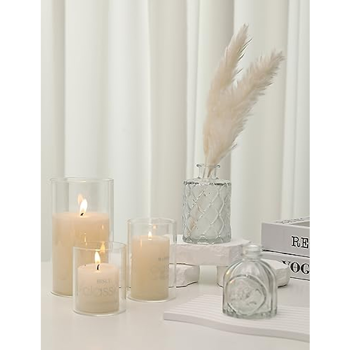 Glass Bud Vases Set of 16 Pcs, Small Bud Vases in Bulk, Christmas Decoration Vases for Centerpieces, Clear Bud Vases for Rustic Wedding Centerpieces, Home Table Flower Decor