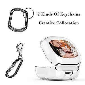 customgift Custom Samsung Galaxy Buds Live Case, Gift for Family, Shock Absorption Soft Clear TPU Cover DIY Photo, Galaxy Buds Pro Cover Personalized with Name