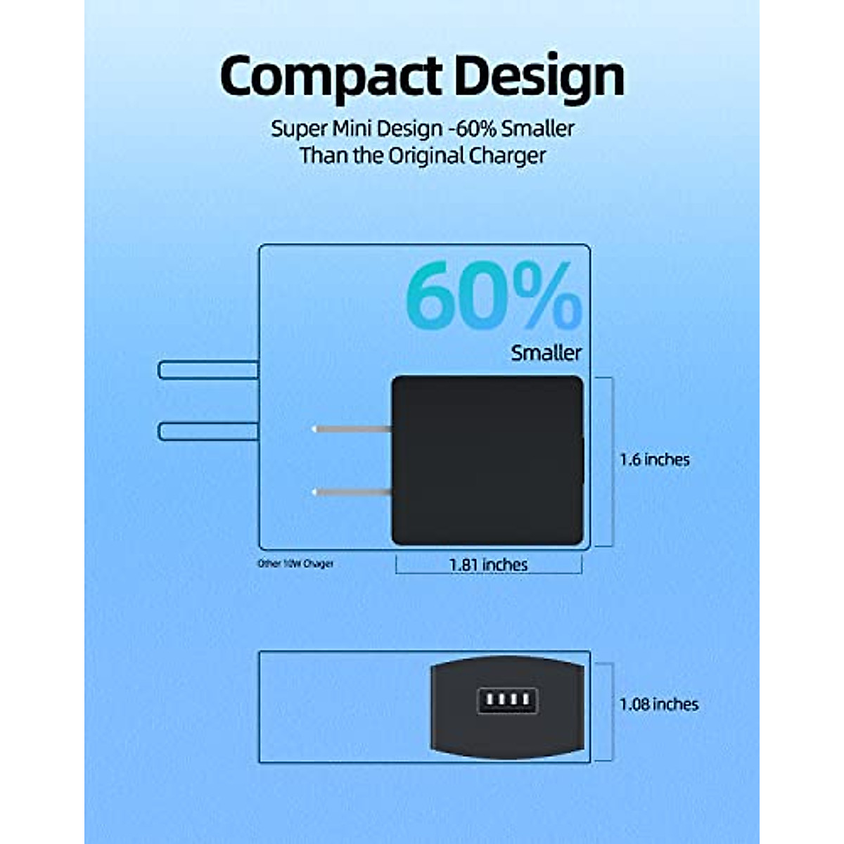 5V 2A Micro USB AC Charger Adapter Fit for Anker PowerCore 10000 20100 13000 26800 5000,PowerCore+ Mini 3350 10000 Redux Fusion 5000 Astro E1 5200mAh 15000 Redux II with 5Ft Power Supply Cord (Black)