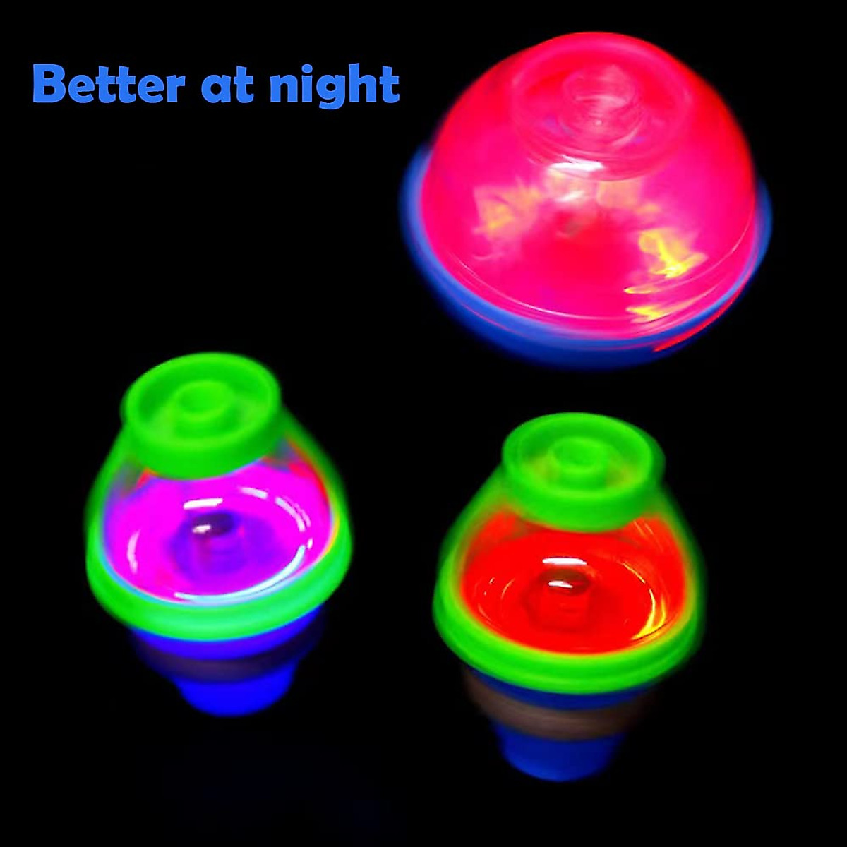9Pack LED Light Up Spinning Tops with Gyroscope, LED Flashing Spinning Toys for Kids, Party Favors Goodie Bag Fillers Glow Dark Party Supply Bulk Toys