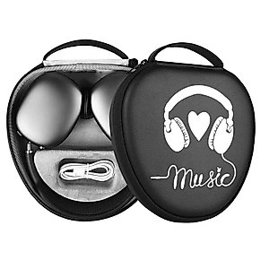 Hard Case for New AirPods Max, Travel Carrying Headphone Case with Music Cool Music Earpad Cover Protective Portable Storage Bag Gift APM5