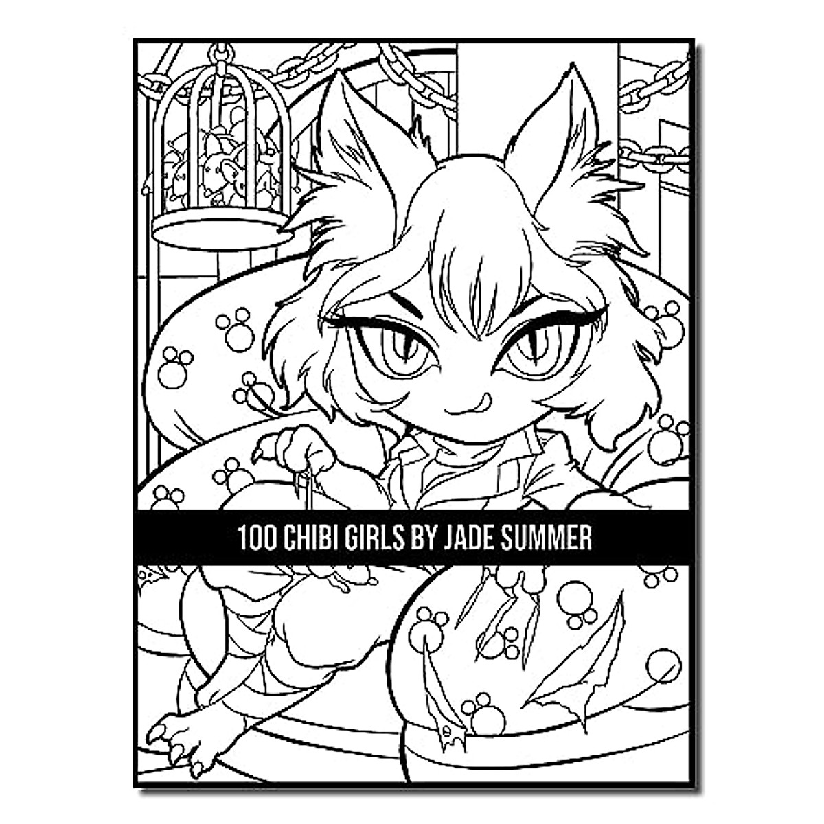 100 Chibi Girls: An Adult Coloring Book Collection with Cute Girls, Fantasy, Horror, Christmas, and More!