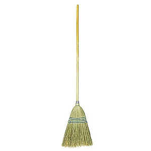 Weiler 44547 Household Upright Broom, Corn & Fiber Fill, 54" Overall Length (Pack of 12)