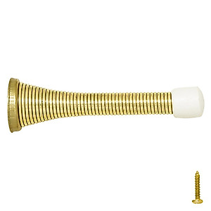 Design House 181693 Spring Door Stop, 10-Pack, Polished Brass