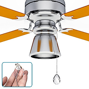 2PCS Ceiling Fan Pull Chains, Premium Fan Pull Chain with 20-inches Extension Chains