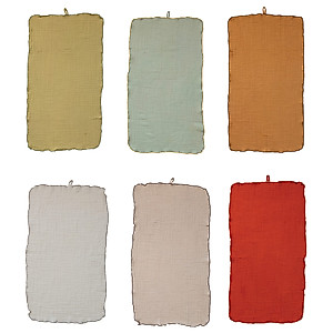 Creative Co-Op Woven Cotton Double Cloth Tea Towels, Set of 6 Colors