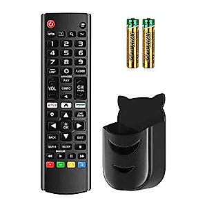 Universal Remote for LG TV Remote Control (All Models) Compatible with All LG Smart TV LCD LED 3D AKB75375604 AKB75095307 AKB75675304 AKB74915305, Remote Control for LG TV Remote Wr Holder & Battery