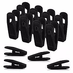 10 Pack Velvet Hangers Clips, Flocking Hanger Clips Clothespins Velvet Clips for Skirt Hanger Pants Hanger Suit Velvet Hangers, Strong Hangers Clip