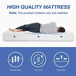 FLL Full Mattress, 8 inch Medium Firm Feel Gel Memory Foam Mattress with CertiPUR-US Certified Full Size Mattresses for Cool Sleep