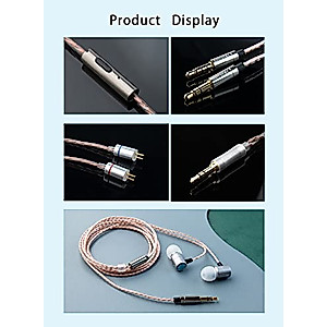 keephifi in Ear Monitor Headphones, Astrotec Vesna IEM, LCP Diaphragm Noise Cancelling Earbuds Wired,3.5MM Jack in Ear Earphone for Gaming Sports Riding Working (Silver No Mic)