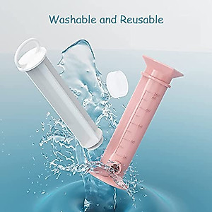 7 PCS Set Baby Food Pouch Maker, Reusable Pure Color Pouches, Toddler Fruit Squeeze Puree Filler for Kids (Green)