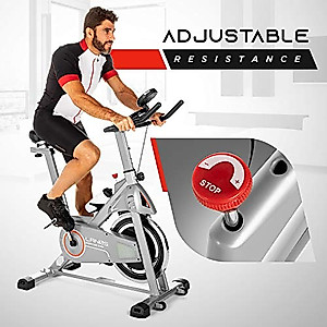 Lanos Exercise Bike, Stationary Bike for Indoor Cycling | The Perfect Exercise Bikes for Home Gym | Indoor Exercise Bike for Men and Women | Stationary Bike | Comfortable Seat Cushion, Silent Belt Drive, iPad Holder