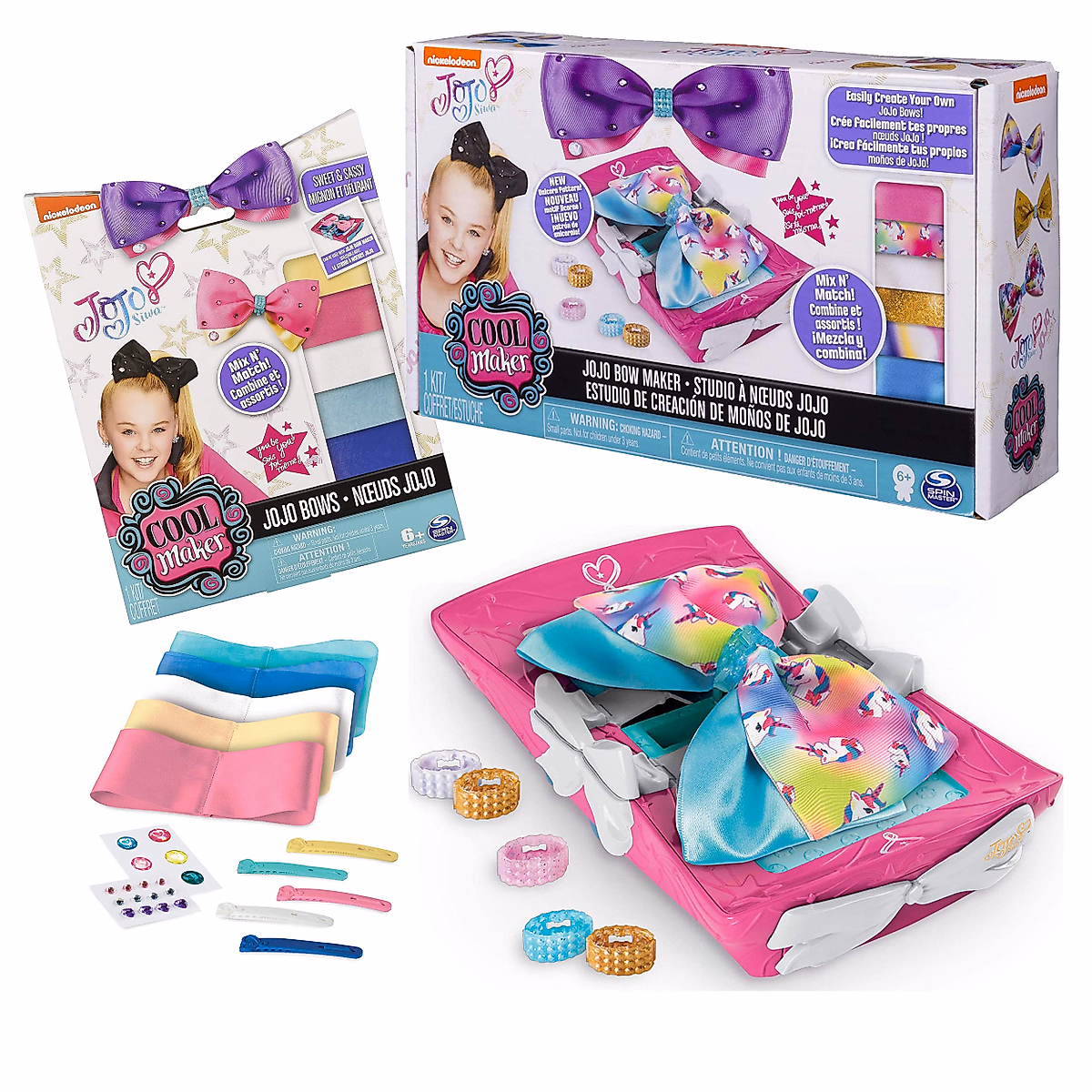 Cool Maker Ultimate JoJo Siwa Bowmaker Bundle - Unicorn and Rainbow Bowmaker w/ Bowmaker Accessory Pack