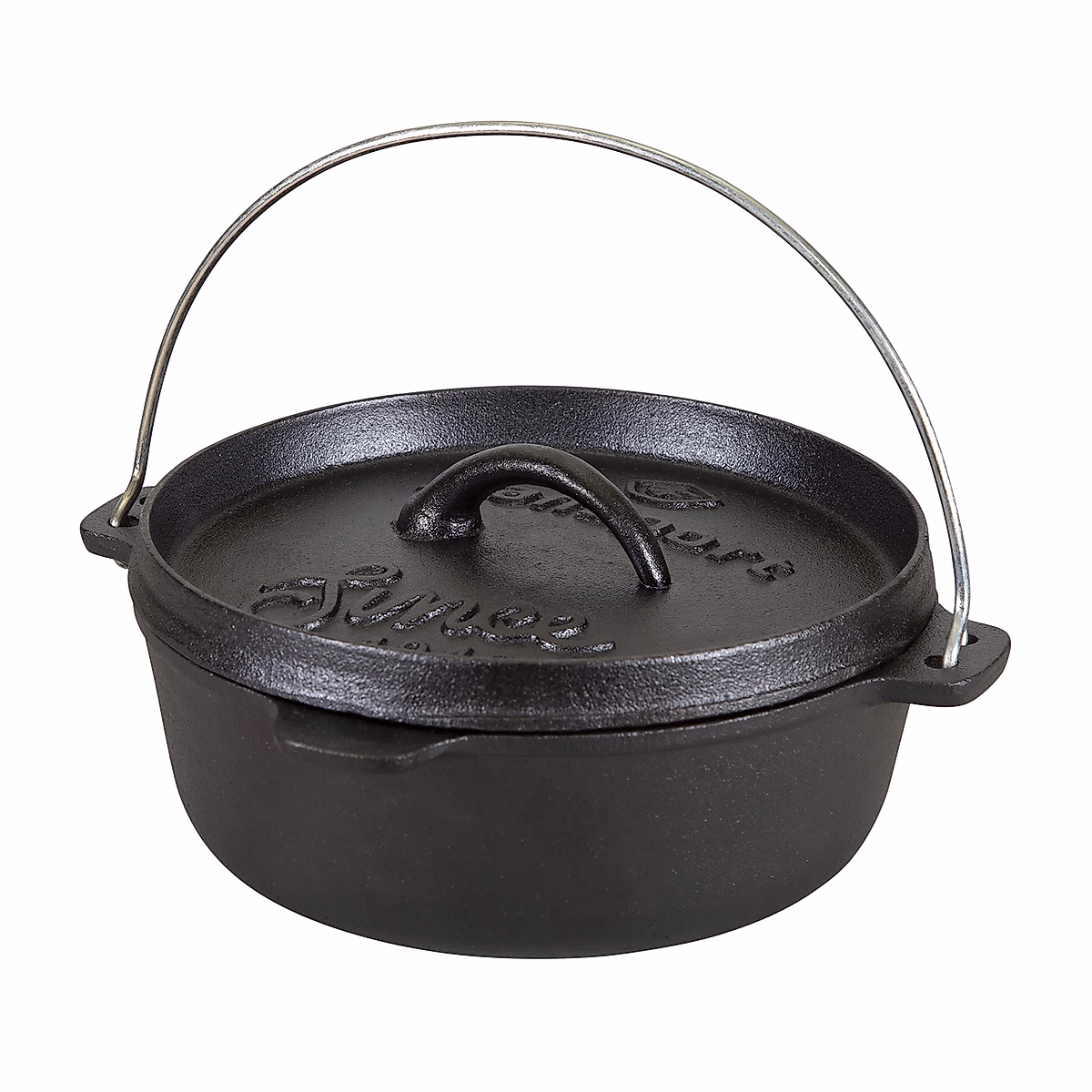 Stansport 2 QT Pre-Seasoned Cast Iron Dutch Oven Flat Bottom (16019-20)