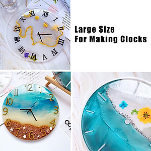 2pcs 7 Inch Resin Tray Molds, Round Rolling Tray Molds, Big Flat Round Coaster Resin Epoxy Silicone Board Molds for DIY Crafts