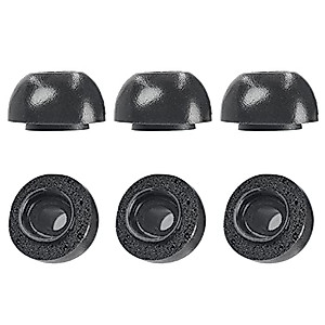 defean Earbuds Memory Foam Replacement Eartips Tips Compatible with Airpods Pro Headphones, 3 Pairs Noise Isolation Earbuds Eartips with Portable Storage Case (Medium)