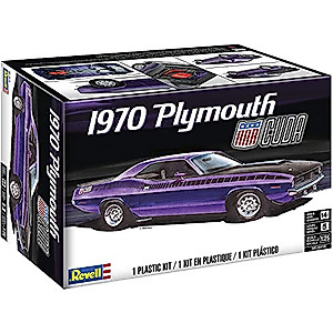 Revell 85-4416 '70 Plymouth AAR Cuda Model Car Kit 1:25 Scale 143-Piece Skill Level 5 Plastic Model Building Kit, Purple