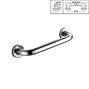 CRODY Bath Wall Attachment Handrails Grab Bar Rails Shower Grab Bar Stainless Steel Anti-Slip Polished Chrome Finished Wall Mounted for Toilet Kitchen Stairway Handrail Towel Rack Disabled Elderly Han