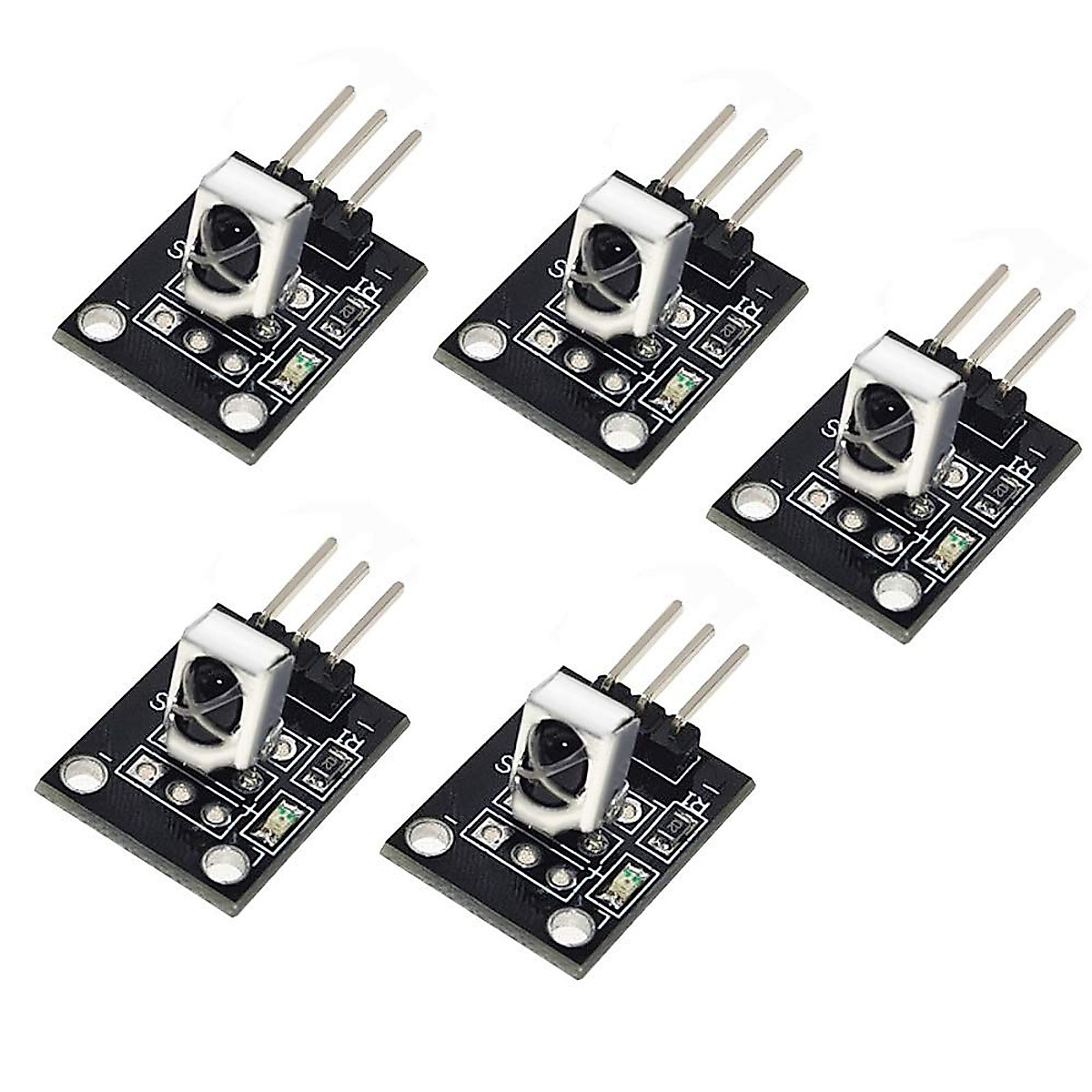 ZYM119 5PCS KY-022 Sensor Receiving Module, HX1838B Remote Control Module Can Be Used for Smart Cars Circuit Board